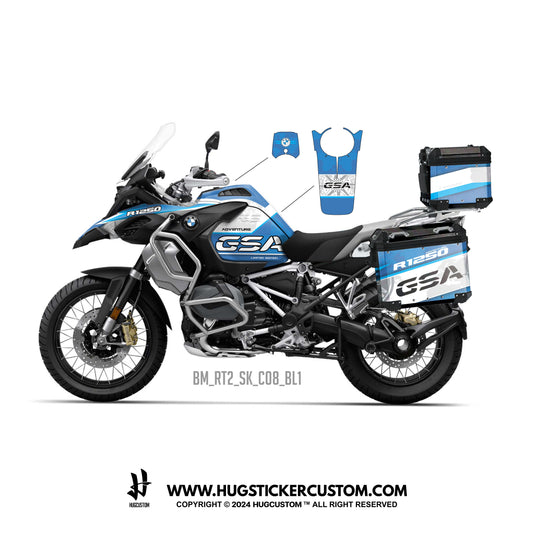 Premium sticker kits for BMW GS/GSA motorcycles.