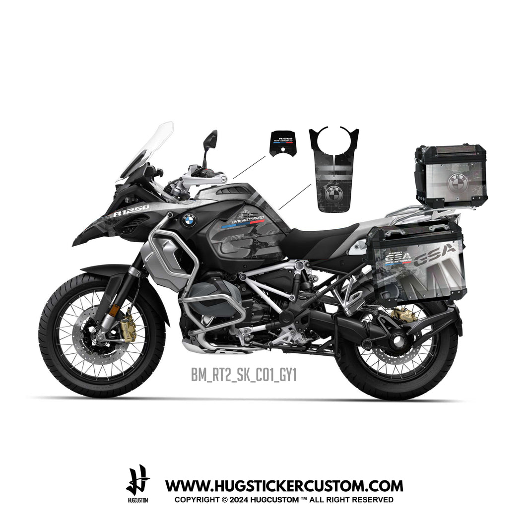 Premium sticker kits for BMW GS/GSA motorcycles.