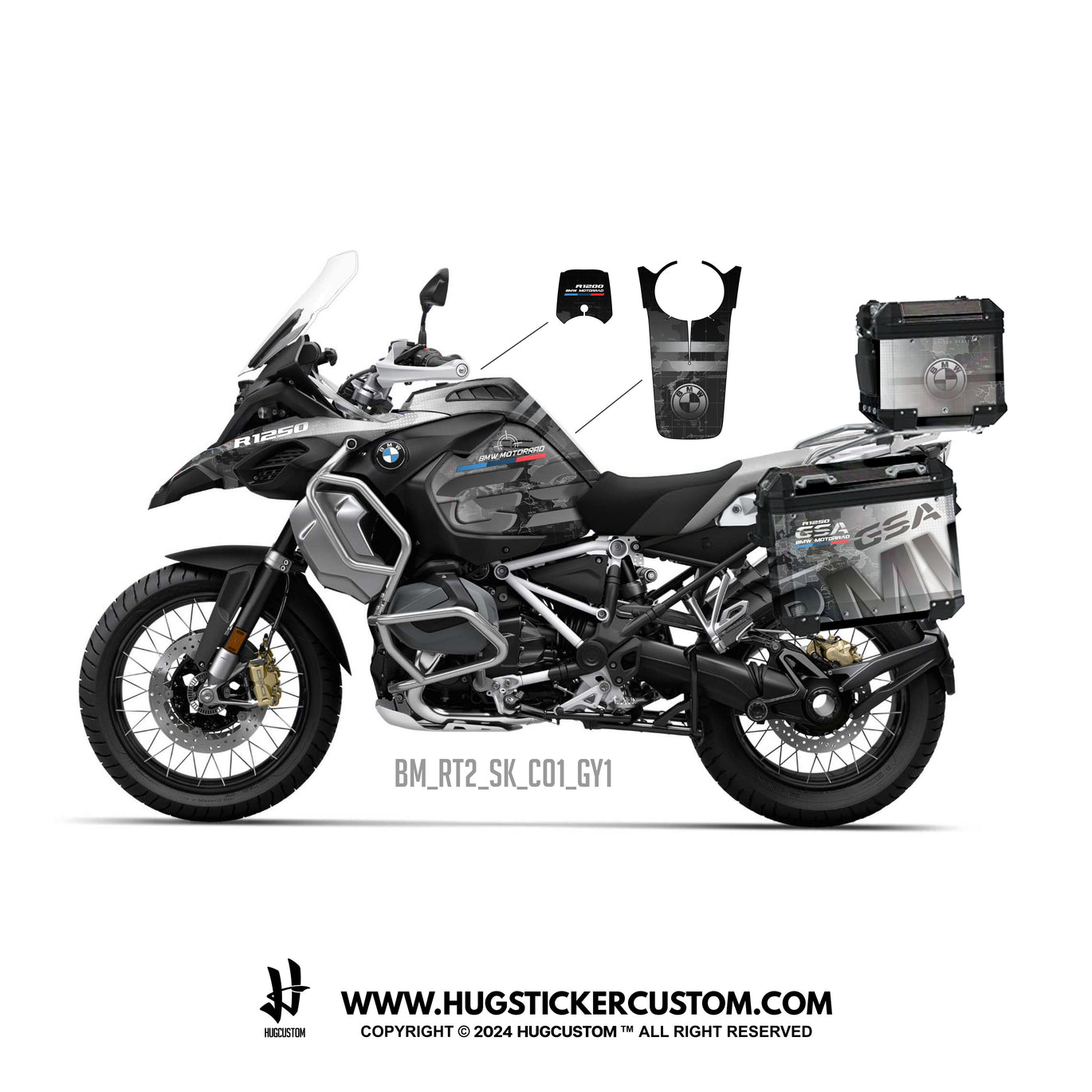 Premium sticker kits for BMW GS/GSA motorcycles.