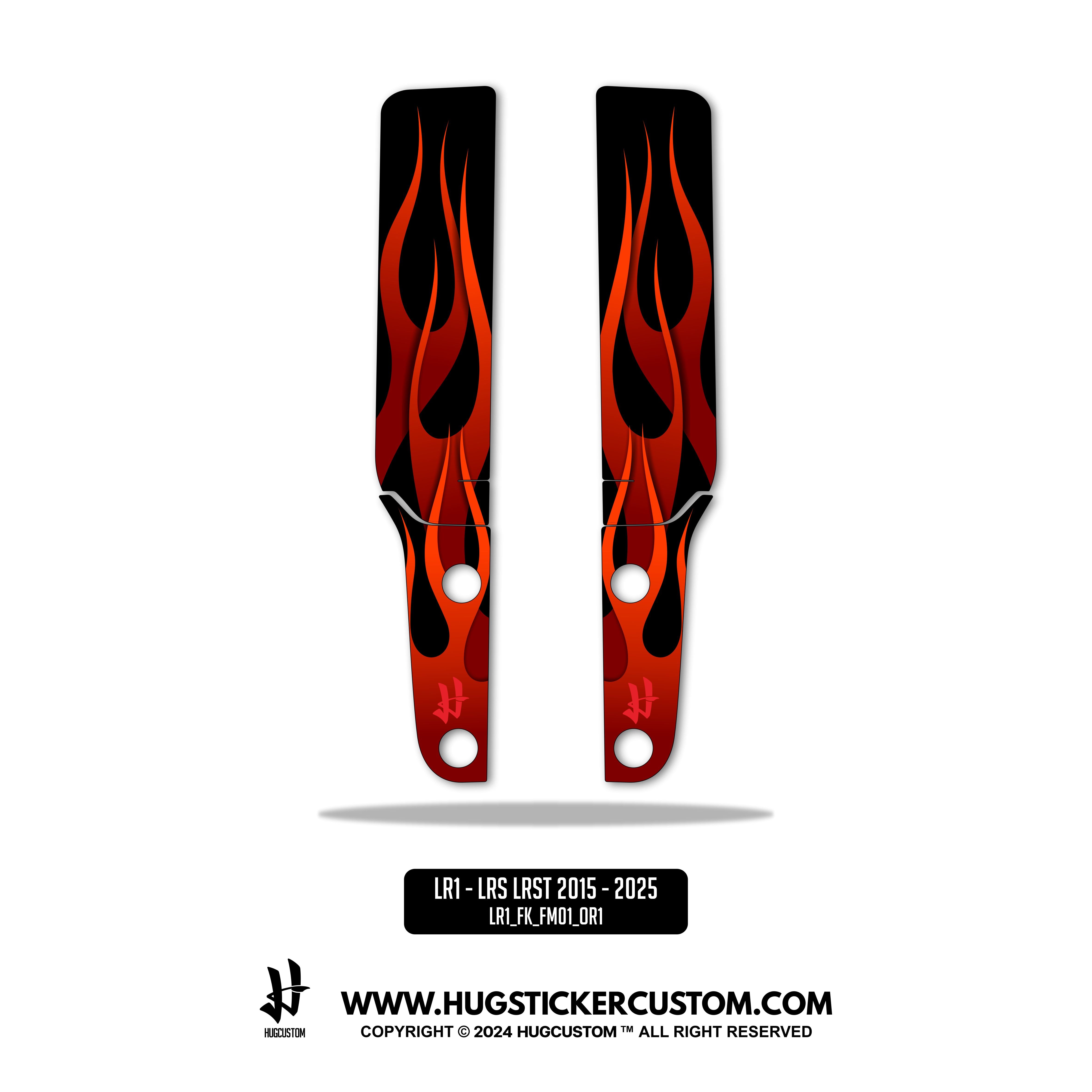Flame Design Sticker - Enhance Your Cruiser's Look with Style