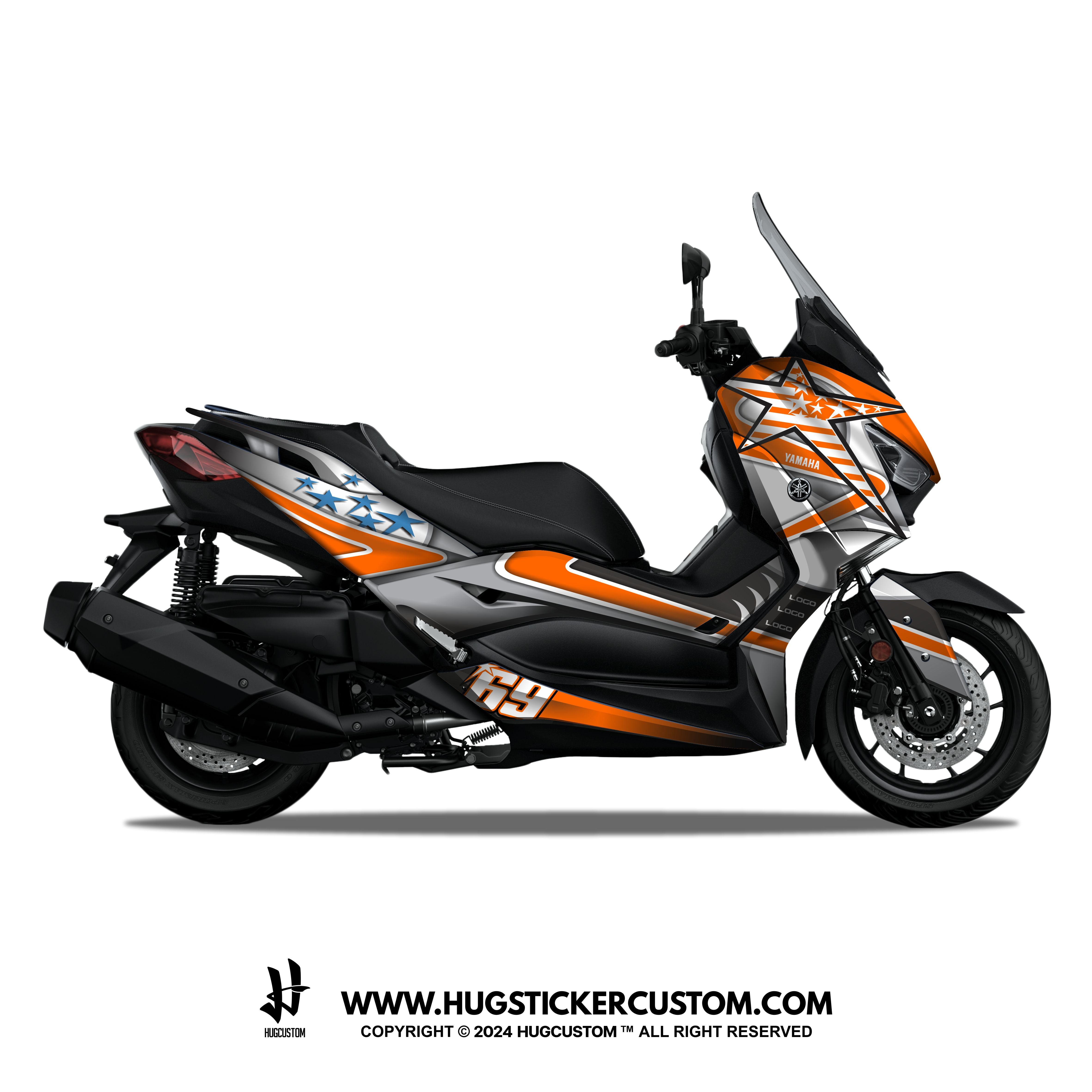 Yamaha XMAX 300 (2017-2022) Sticker - 'Star USA' Design